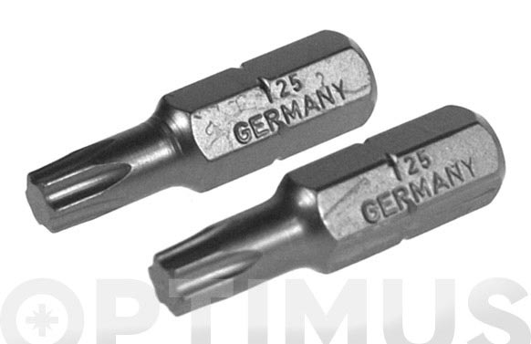 Punta atornillar, Torx, 2 u, 1/4", 25 x 25 mm - Bricobotiga
